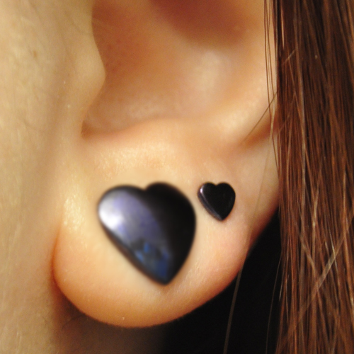 Custom Order Titanium Flatback Labret With Heart