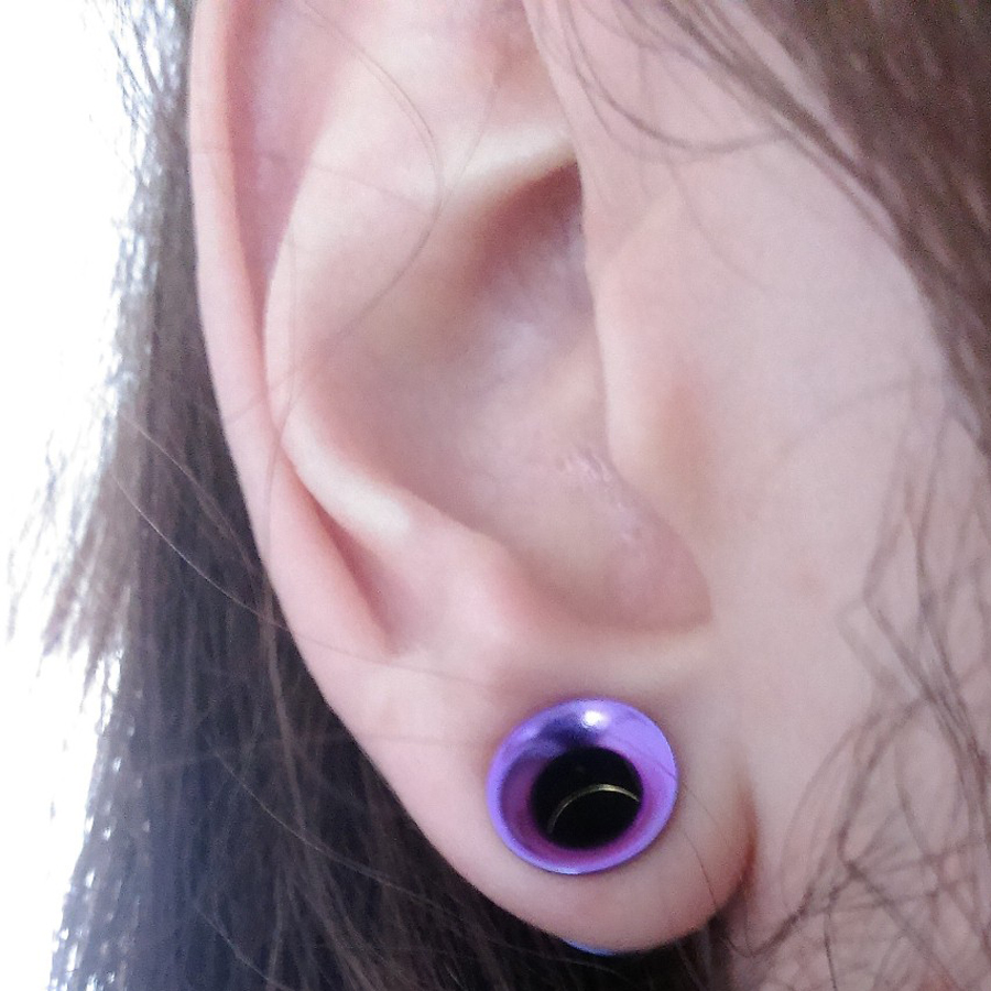 Titanium Plated Internally Threaded Eyelet (Dark Purple)