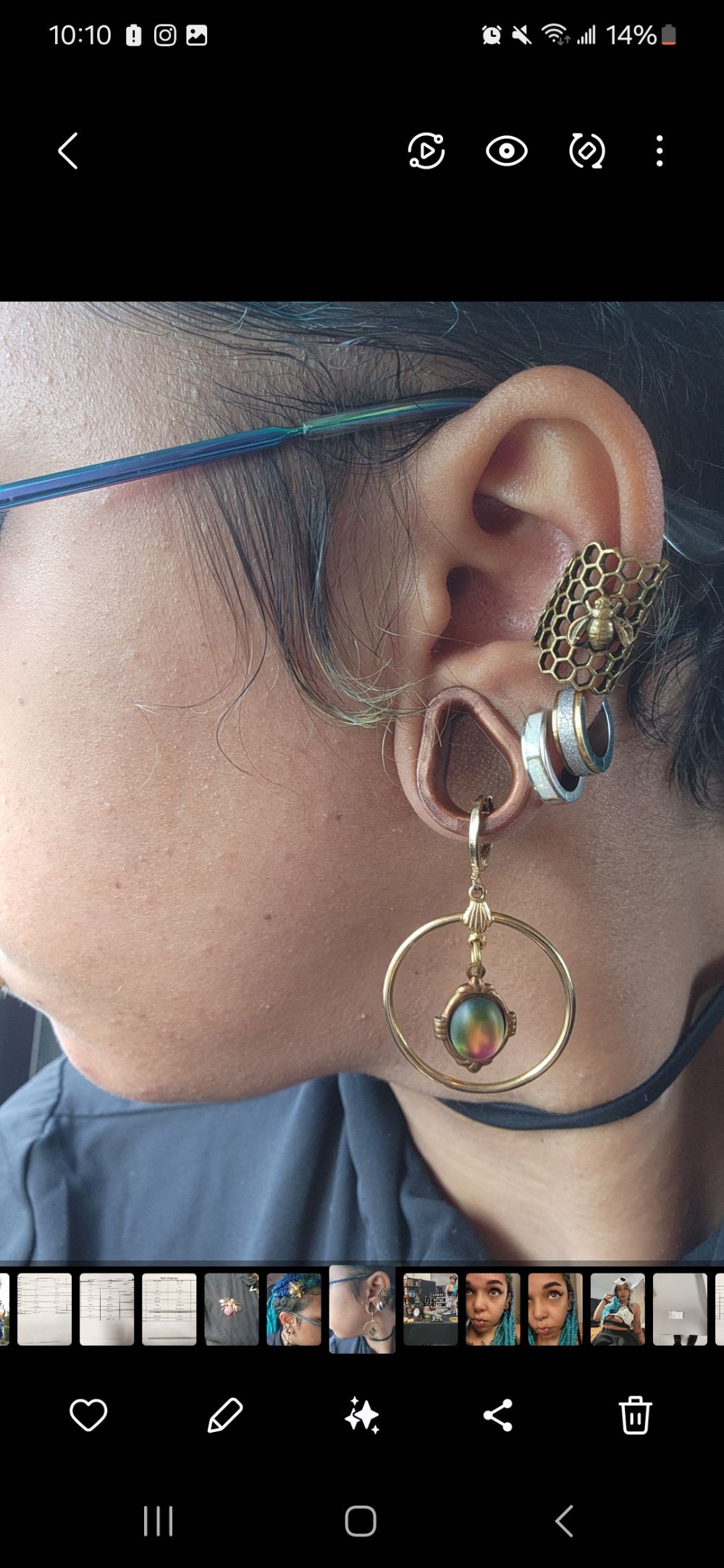 Brass Bee Hive Ear Cuff | Dread