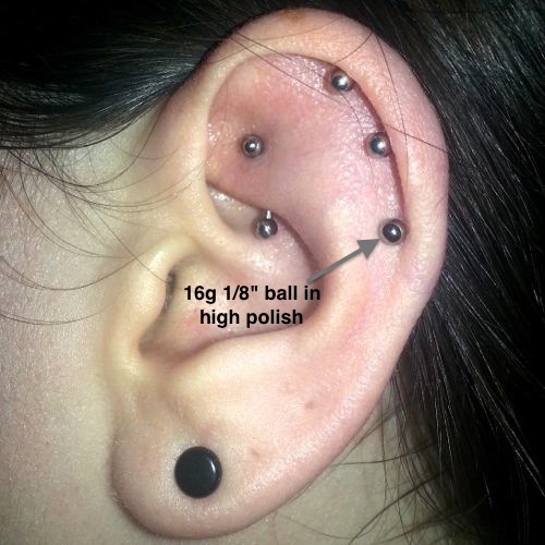 Custom Order Titanium Flatback Labret