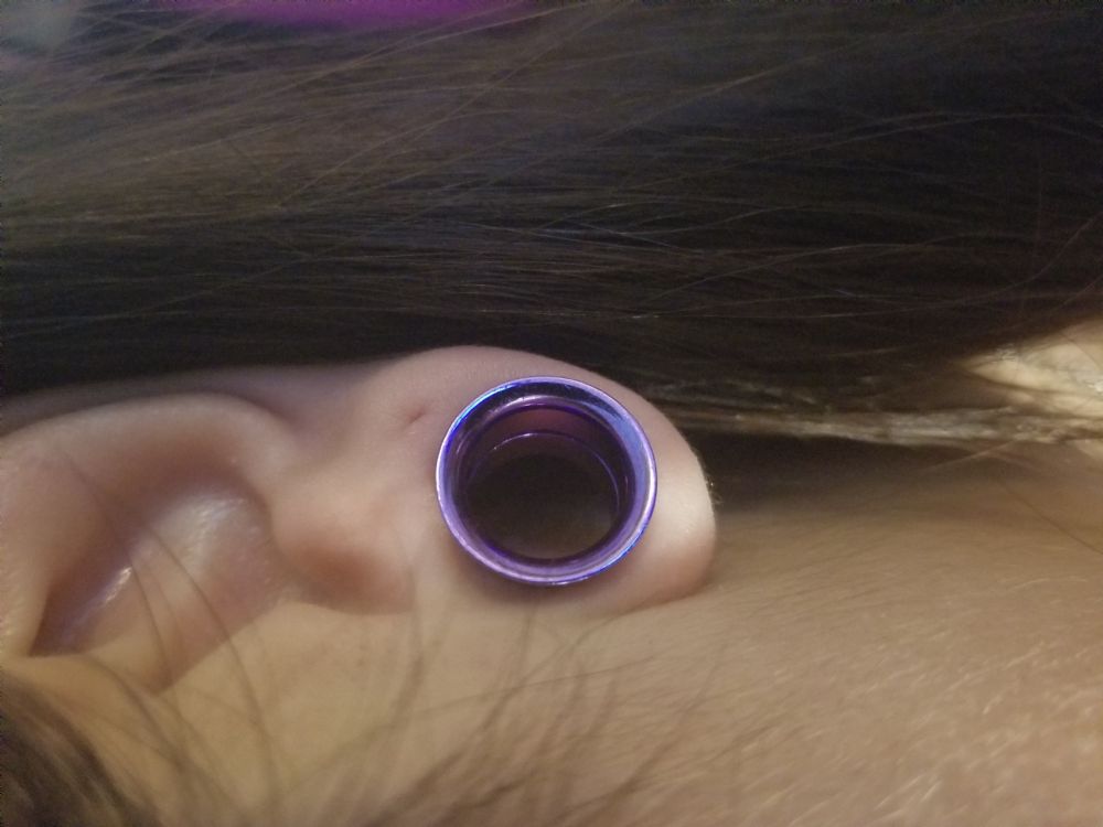 Titanium Plated Internally Threaded Eyelet (Dark Purple)