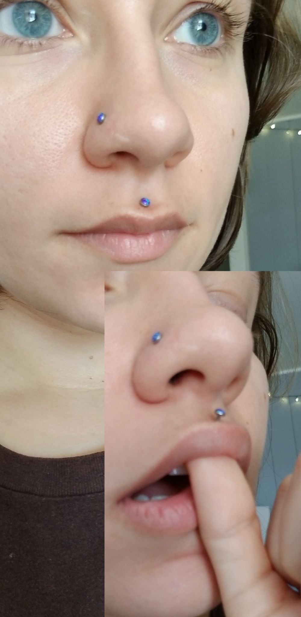 Plated Titanium Labret Post