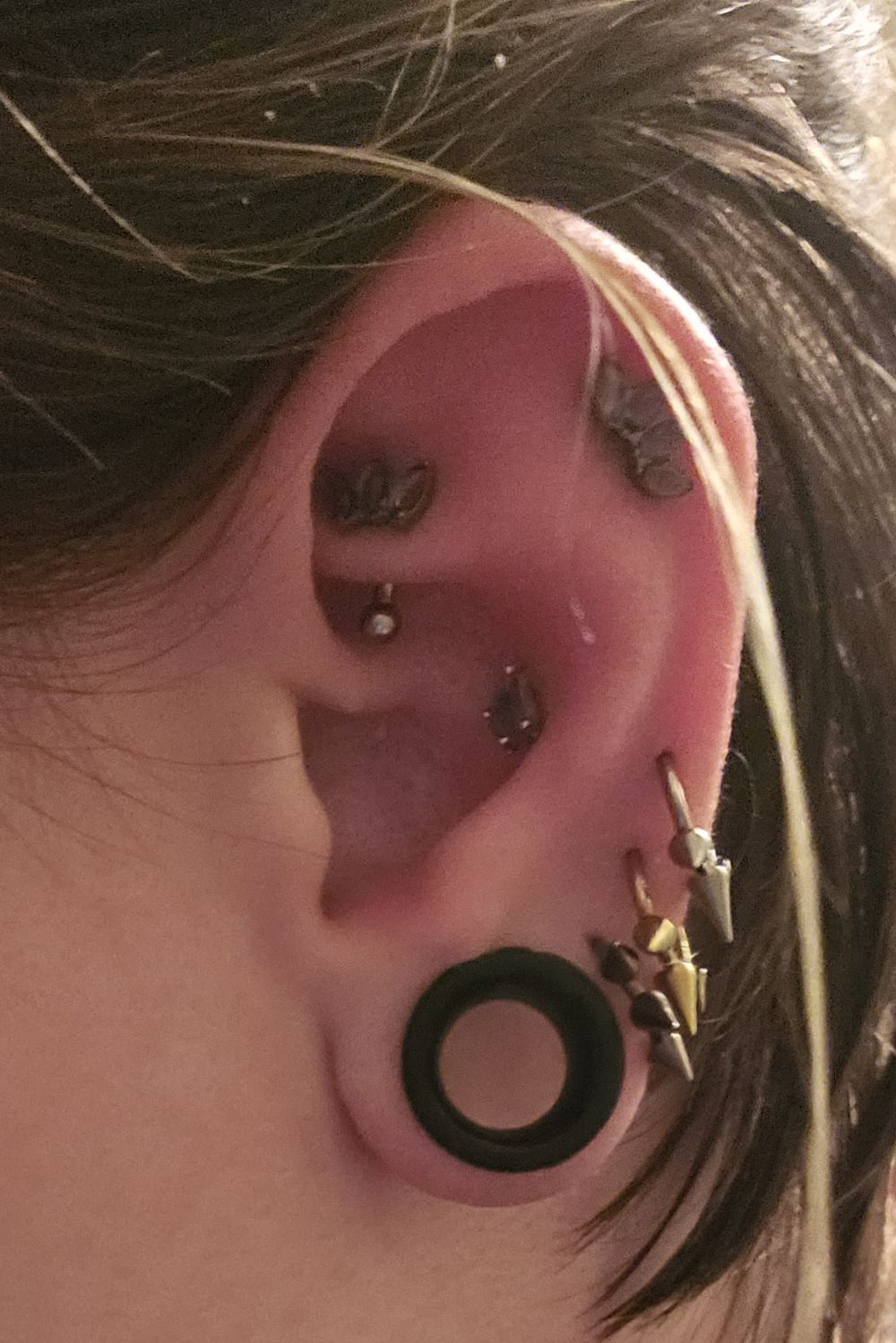 Threadless Titanium Curved Barbell Posts W/ Fixed Ball