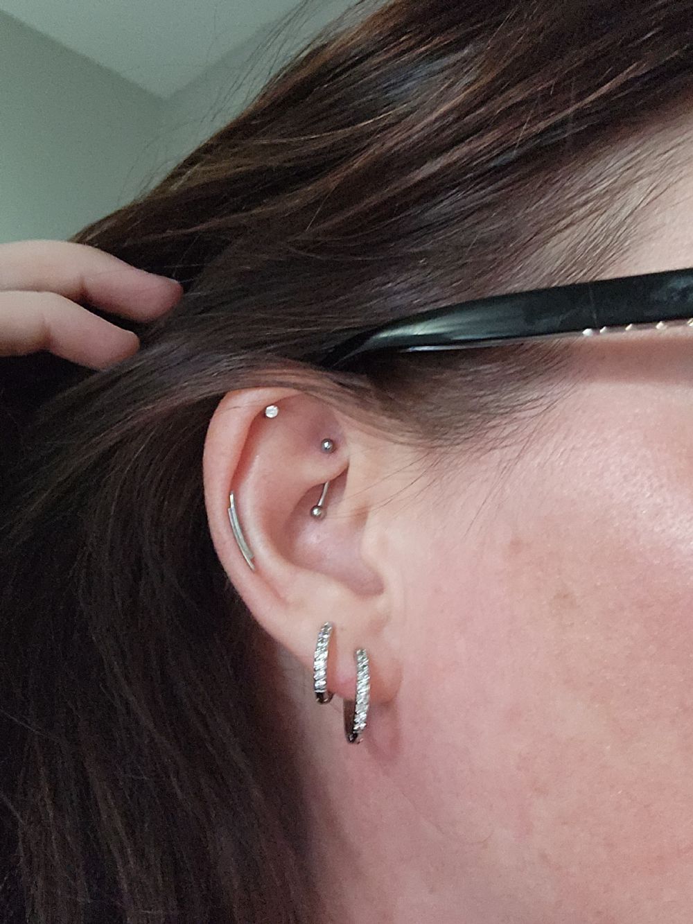 Titanium Double Curve Labret For Multiple Piercings