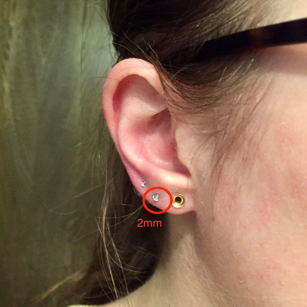 Custom Order Titanium Threadless Prong-set Faceted Gem End