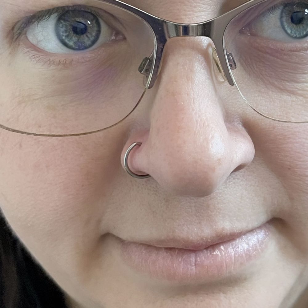 Titanium D Shape Nose Ring For Nostril Piercing