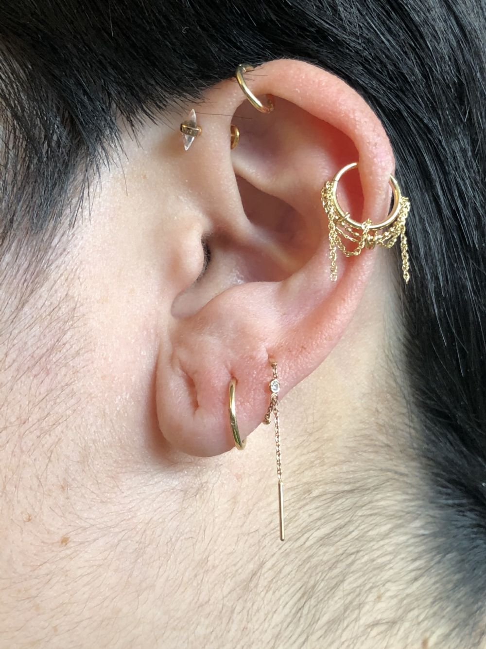 Plated Titanium Labret Post