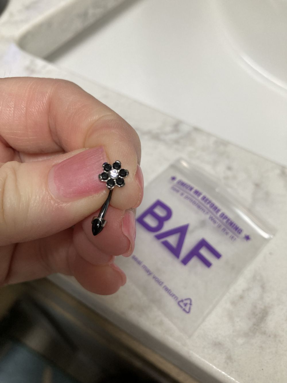 Titanium Prong Set Bullet Internally Threaded Ends