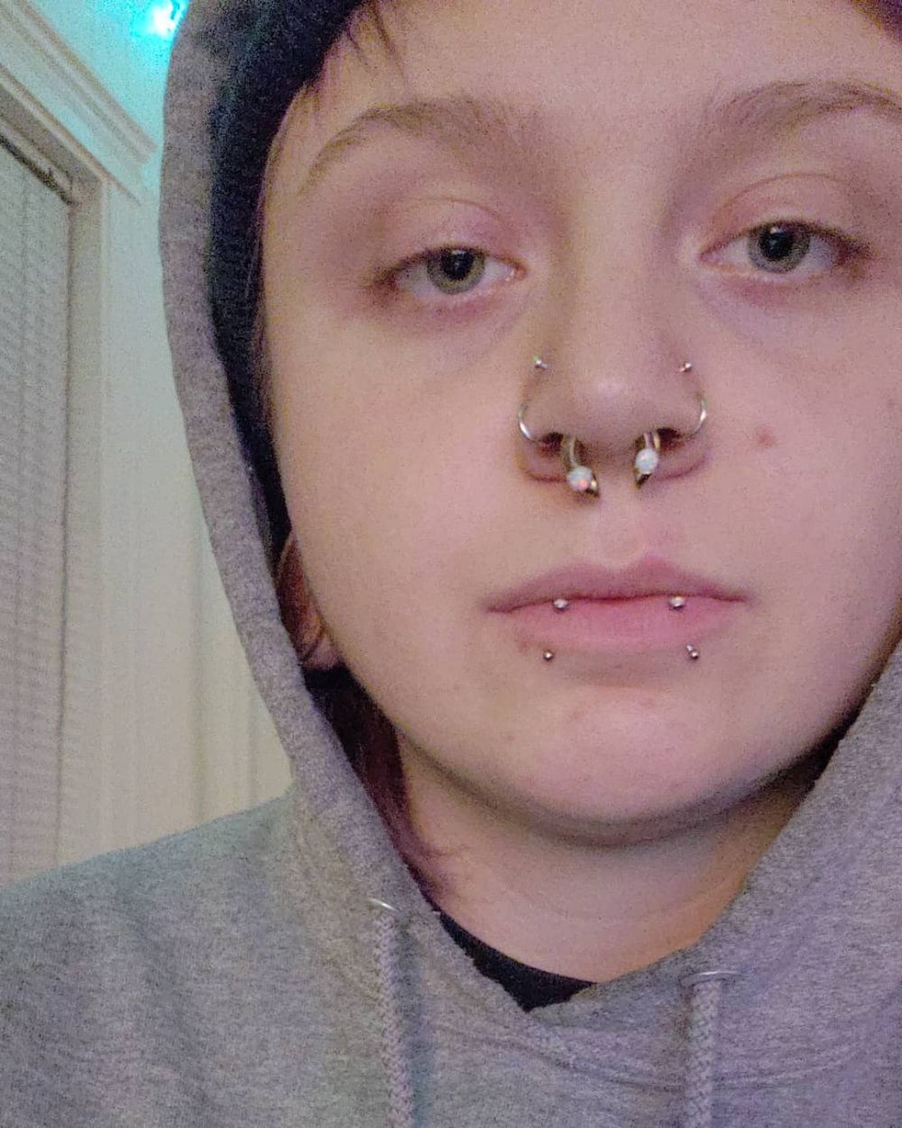Custom Order Titanium Septum Ring With Gemmed Bead And Prong Set ...