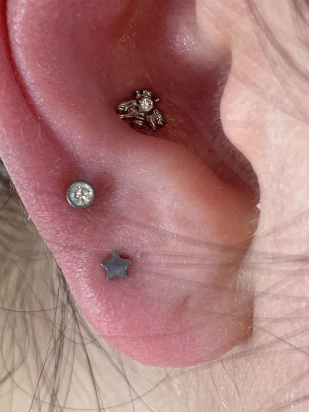 Titanium Gemmed Bee Threadless End