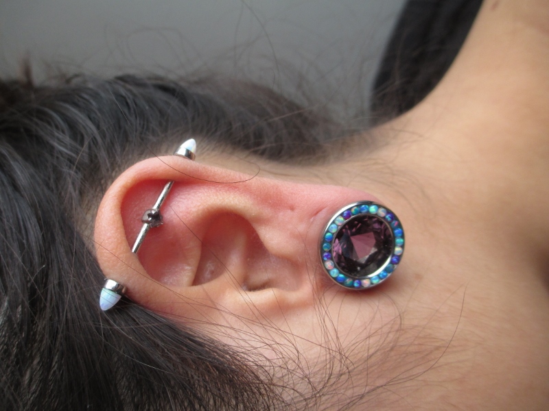 Custom Order Titanium Super Gemmed Eyelet