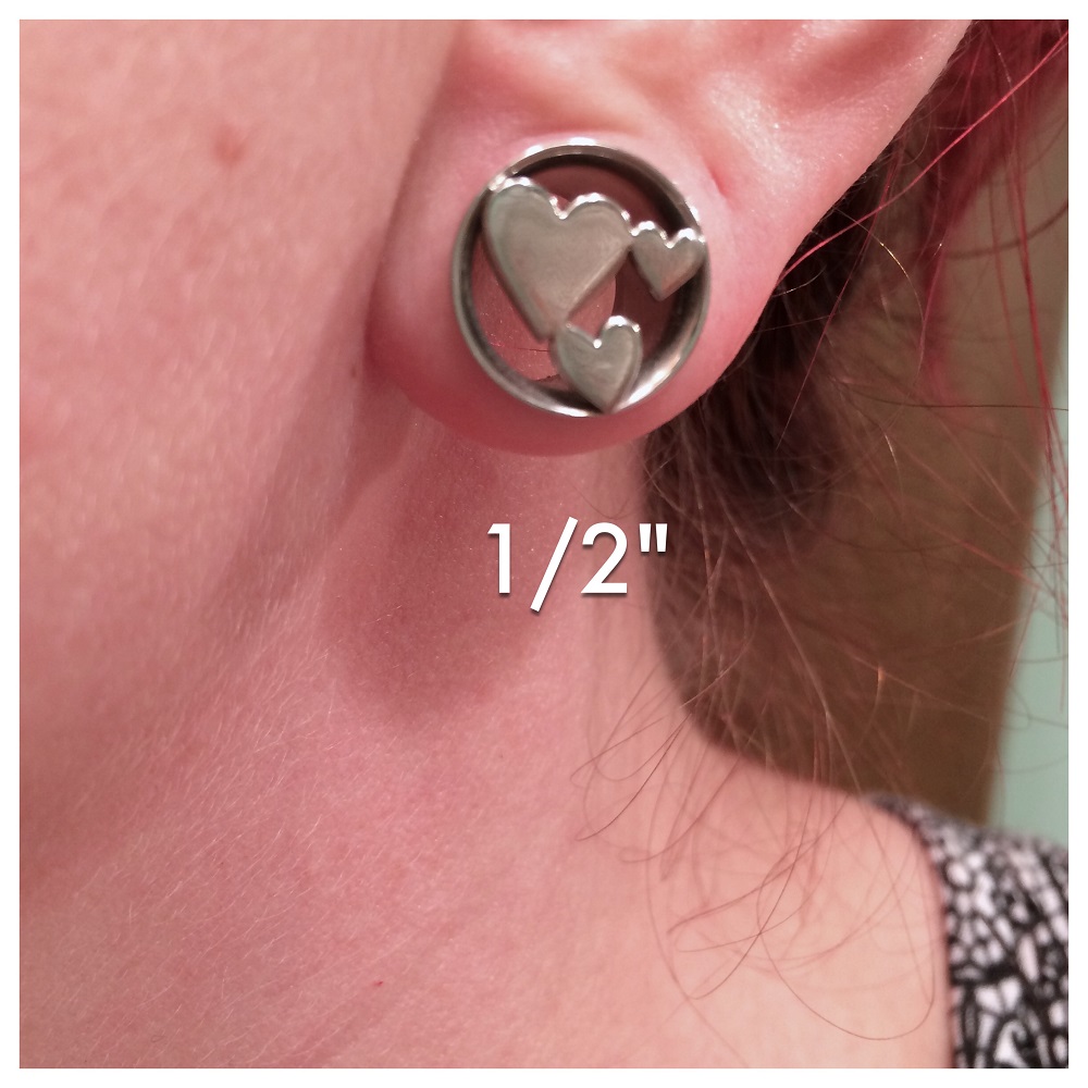 Steel Triple Heart Eyelet