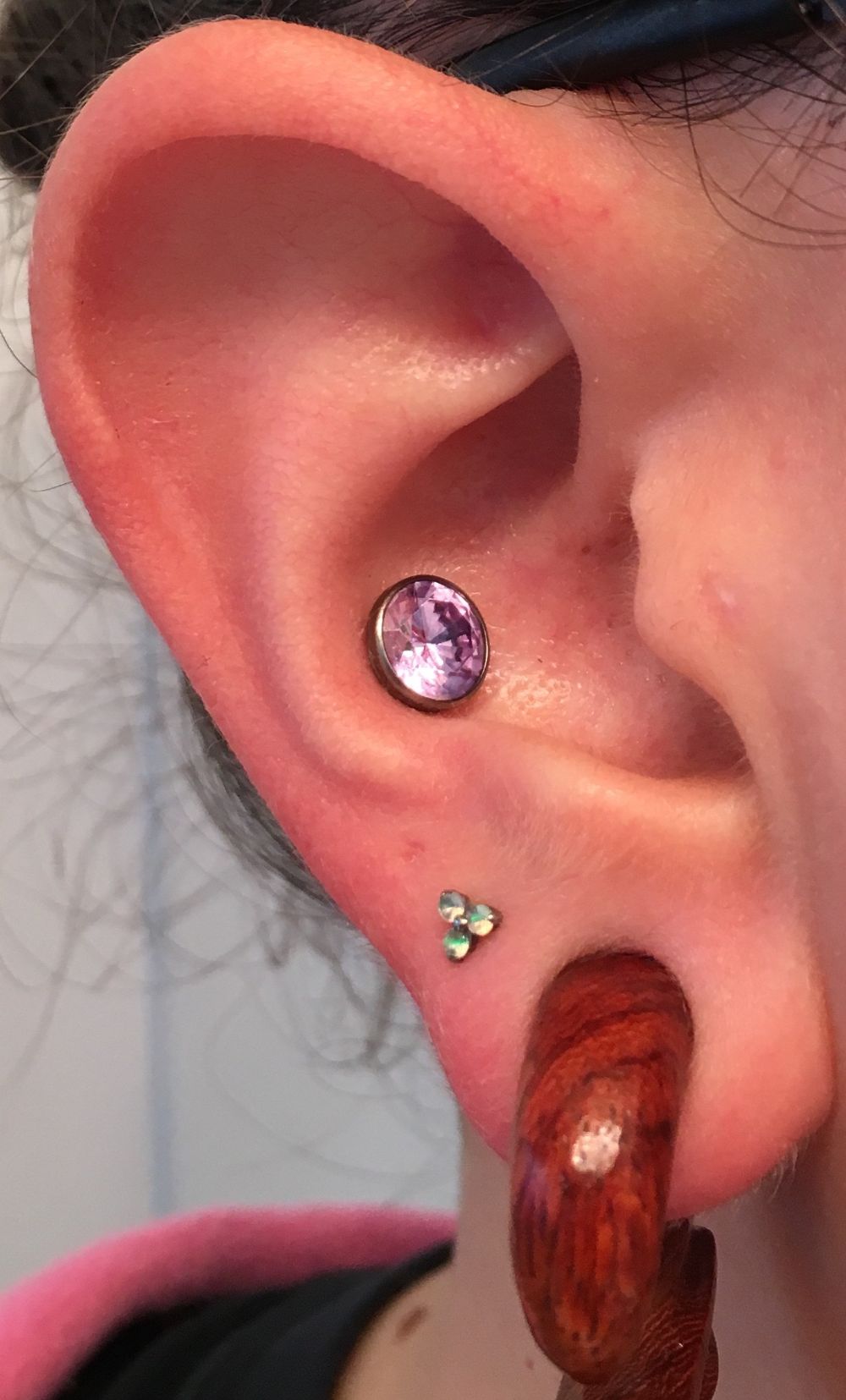 Custom Order Titanium Single Stone Faceted Gem Eyelet