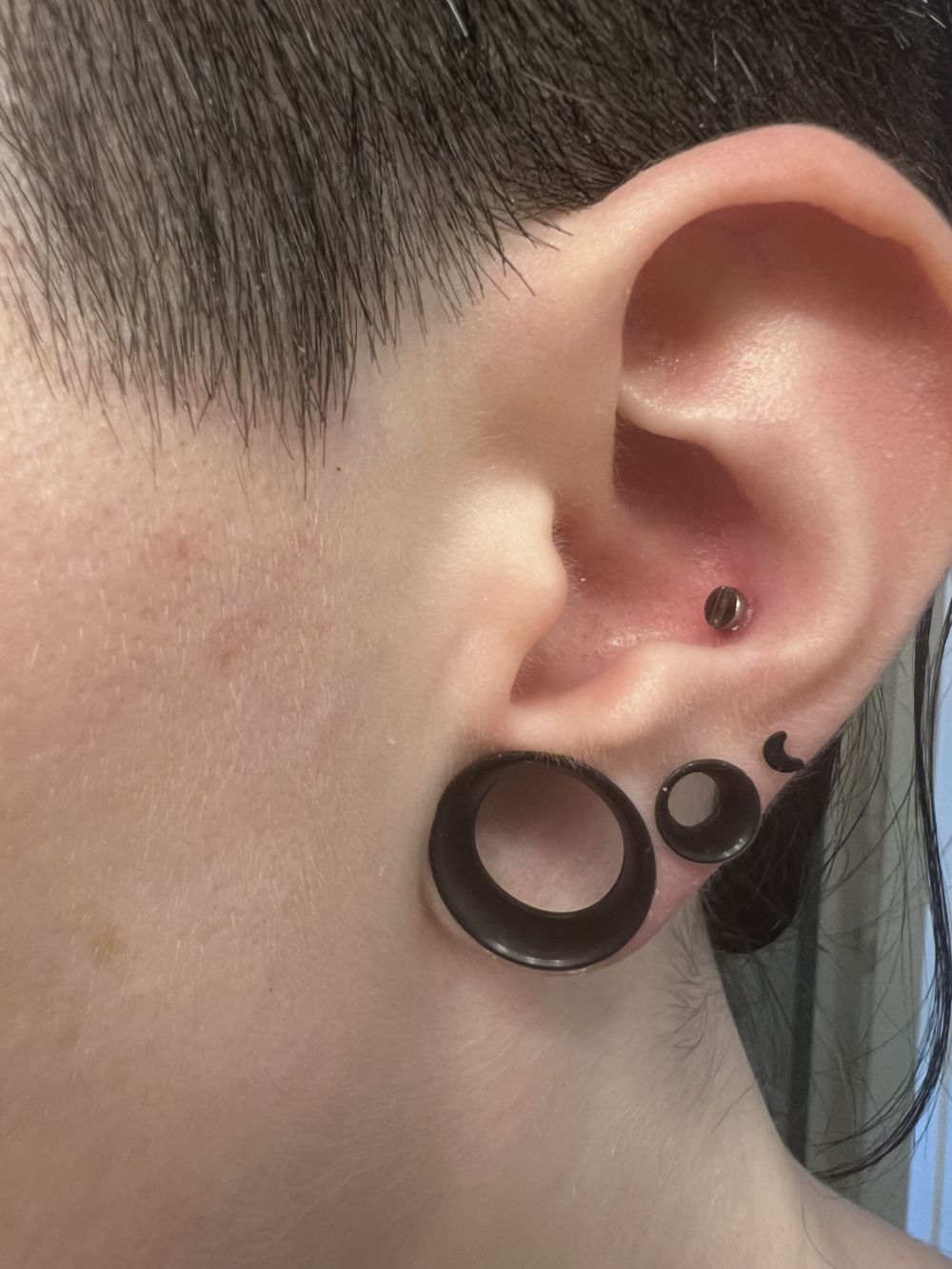 Titanium Crescent Moon Threadless End