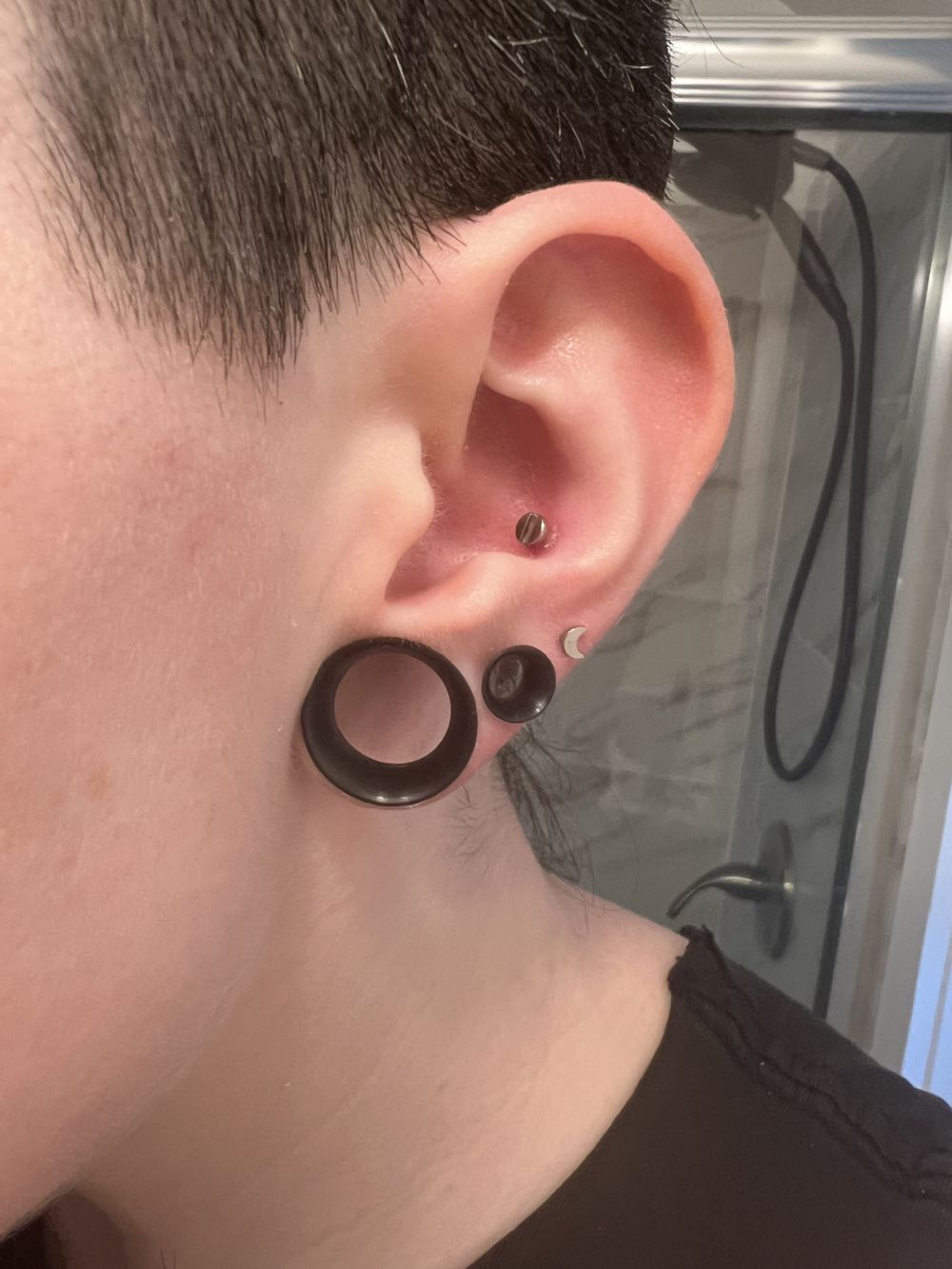 Titanium Crescent Moon Threadless End