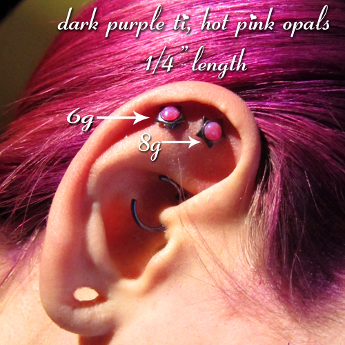 Custom Order Titanium Gem Star Plug