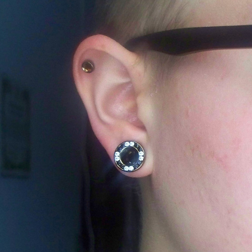 Custom Order Titanium Super Gemmed Eyelet