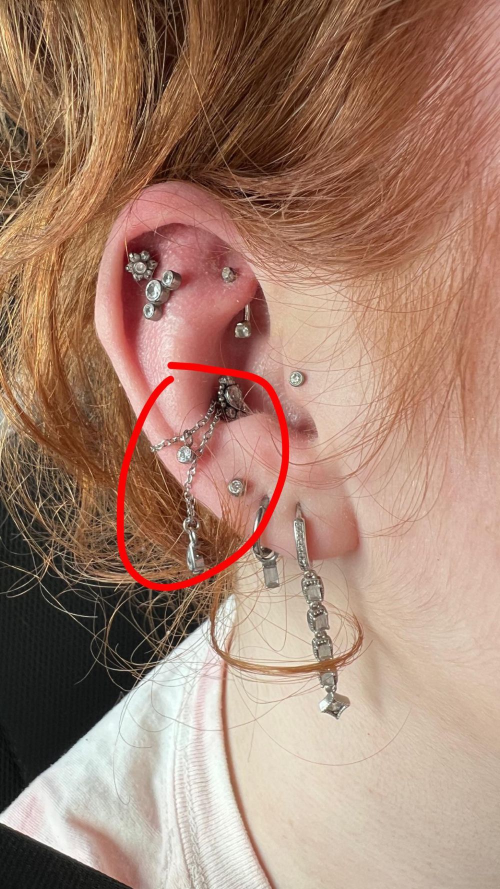 Steel Dual-gem Drop Chains