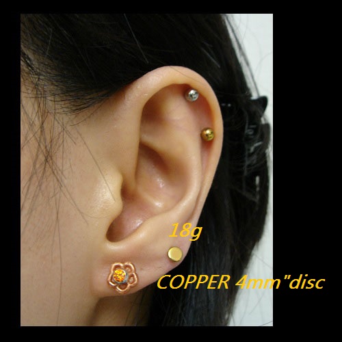 Custom Order Titanium Flatback Labret With Two Discs