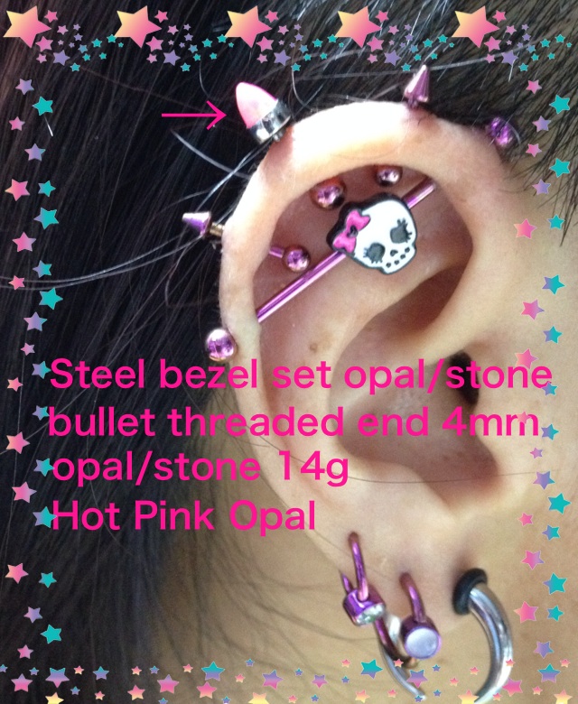 Custom Order Bezel Set Bullet Threaded End