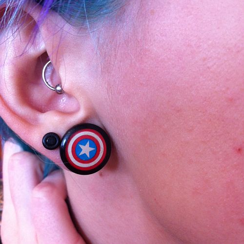 Acrylic Marvel Threaded Plugs | Mcu | Avengers Comic