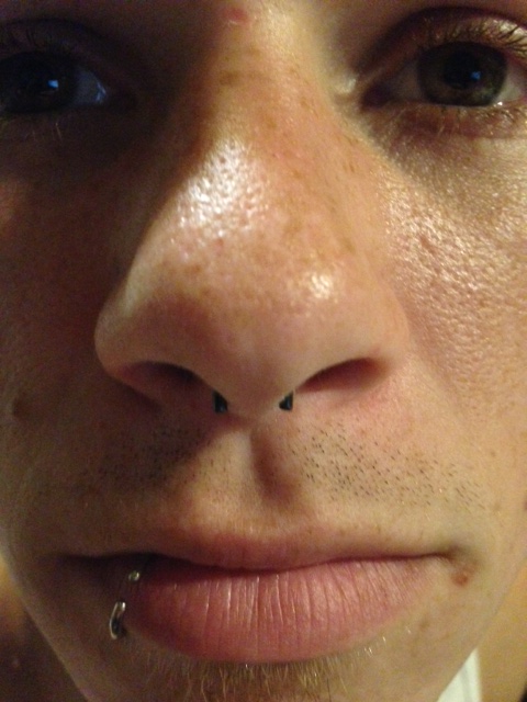 Black-Coat Staple Shaped Septum Retainer