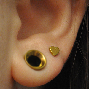 Custom Order Titanium Flatback Labret With Heart