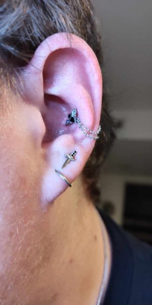 Titanium Threadless Bat Labret