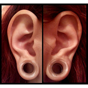 Custom Order Clear Single Flare Pyrex Glass Eyelet