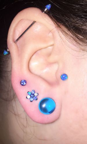 Custom Order Titanium Prong Set Earring