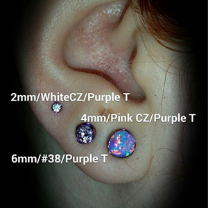 Custom Order Titanium Prong Set Earring