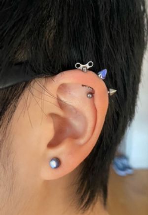 Titanium Prong Set Bullet Internally Threaded Ends